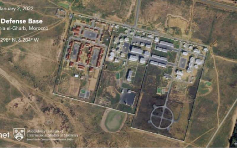 Satellietfoto nieuwe militaire basis bij Rabat